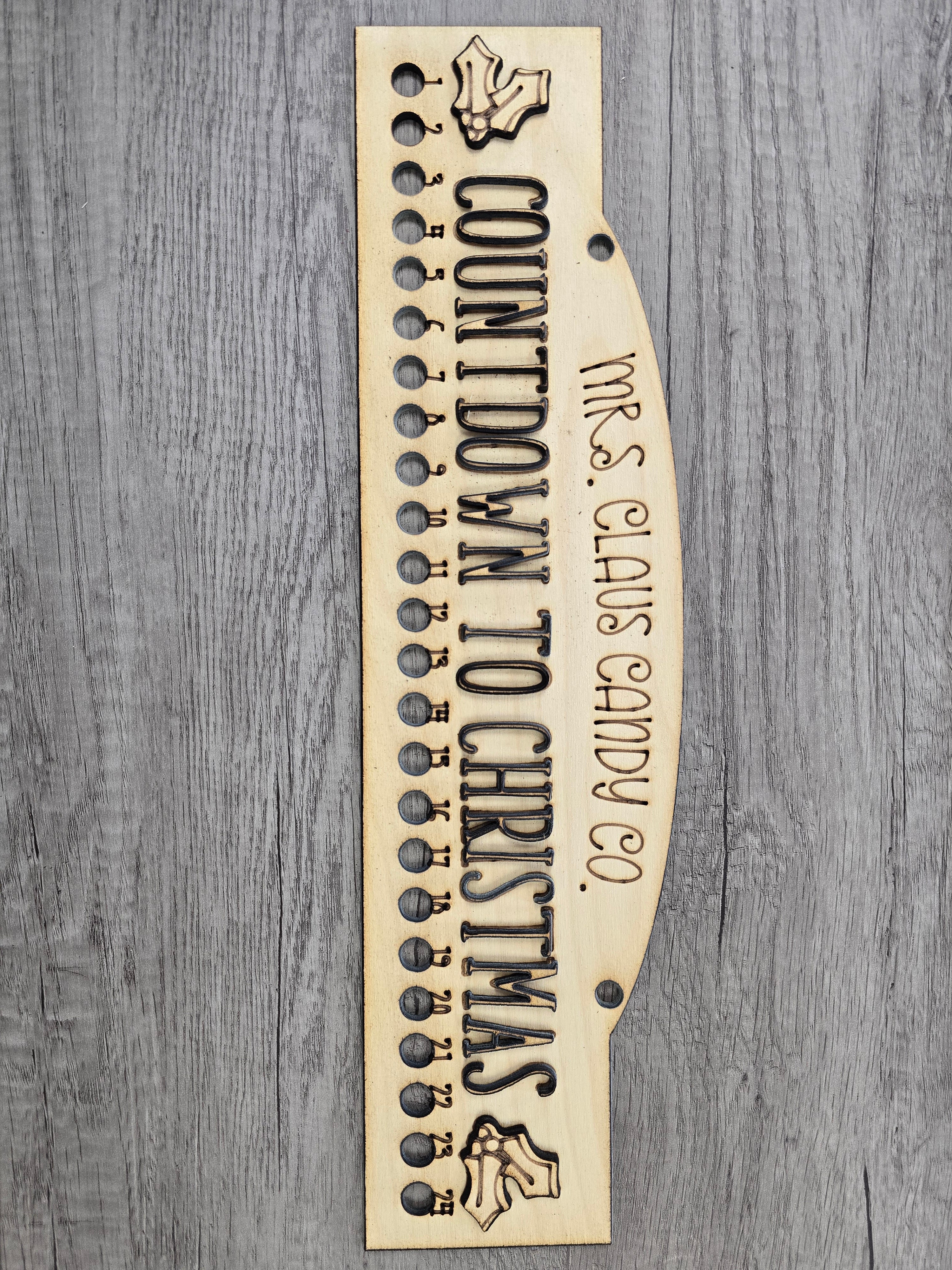 Candy Cane Countdown Sign – Knot & Splatter